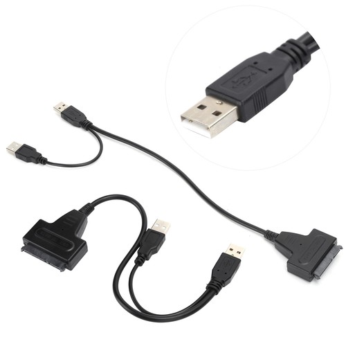 2Pcs Convert Cable USB 2.0 7 15Pin Adapter For 2.5 Inch SSd Hard Drive ...