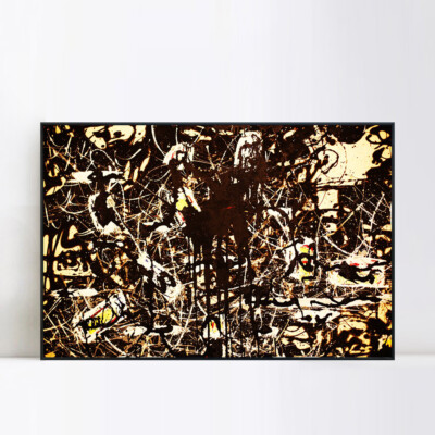 Framed Canvas Giclee Print Yellow Islands by Jackson Pollock Wall Art ...