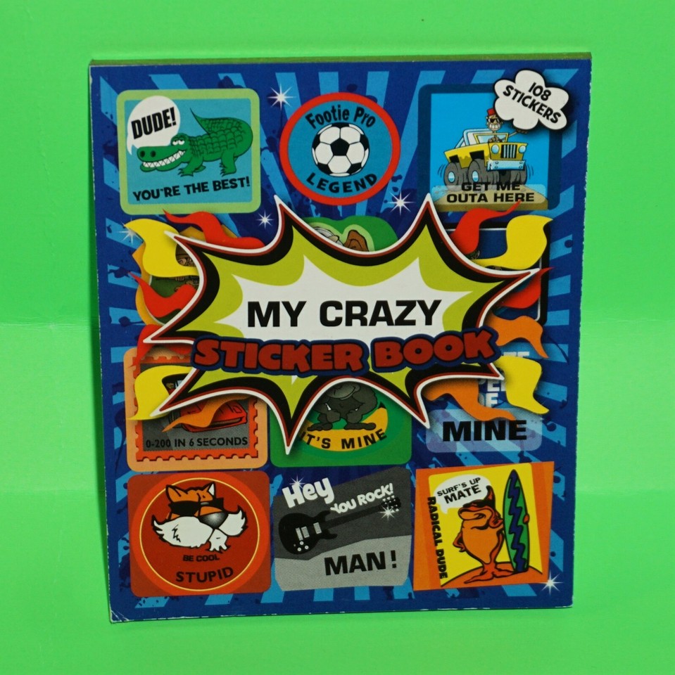 Stick N Mix Sticker Book Personalized Choose Name Boy Girls Fun & Funky ...