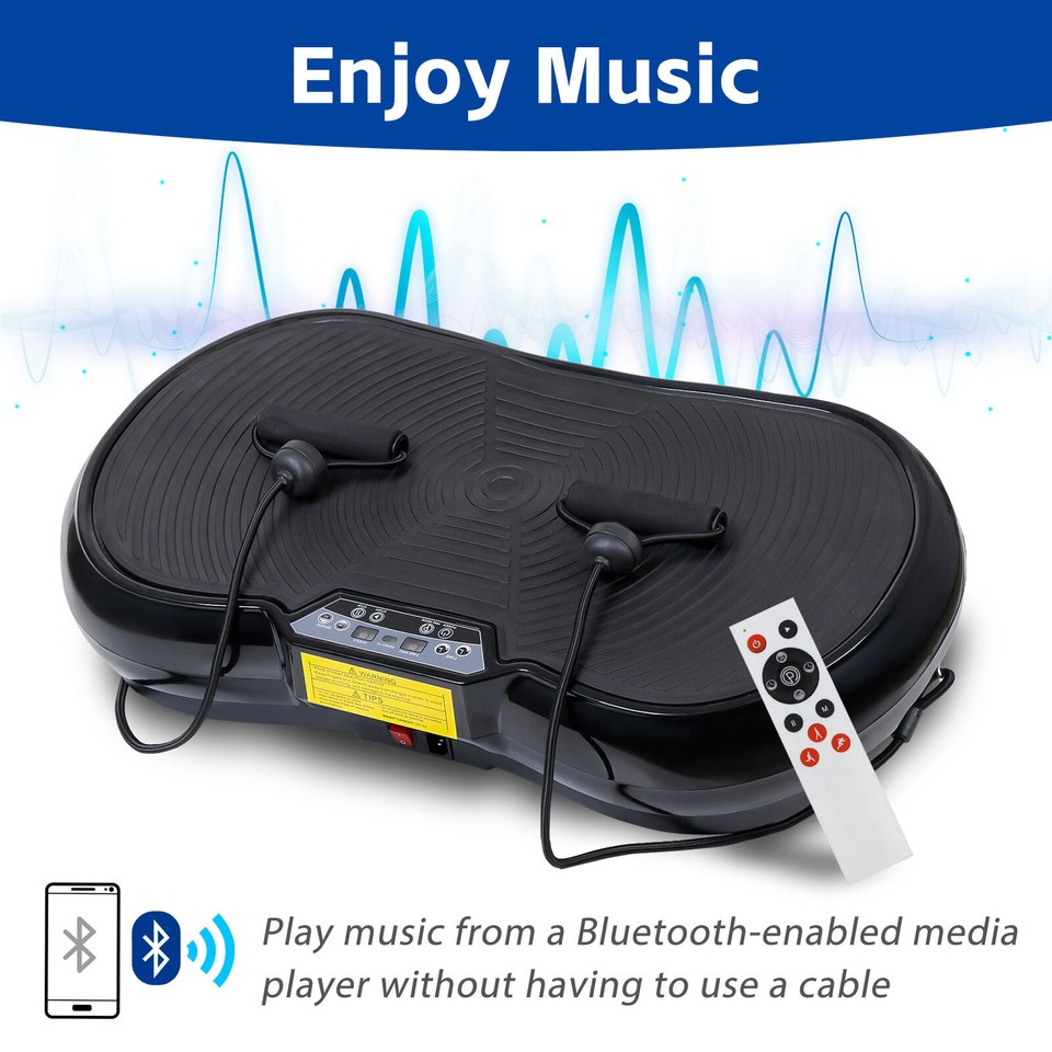 Full Body Massage Vibration Platform Machine Fitness Gym W/Bluetooth 3 ...