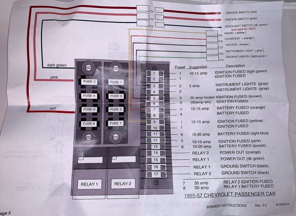 1955 Chevy Fuse Panel Upgrade Kit W/ 30 ATO Fuses | American Autowire ...