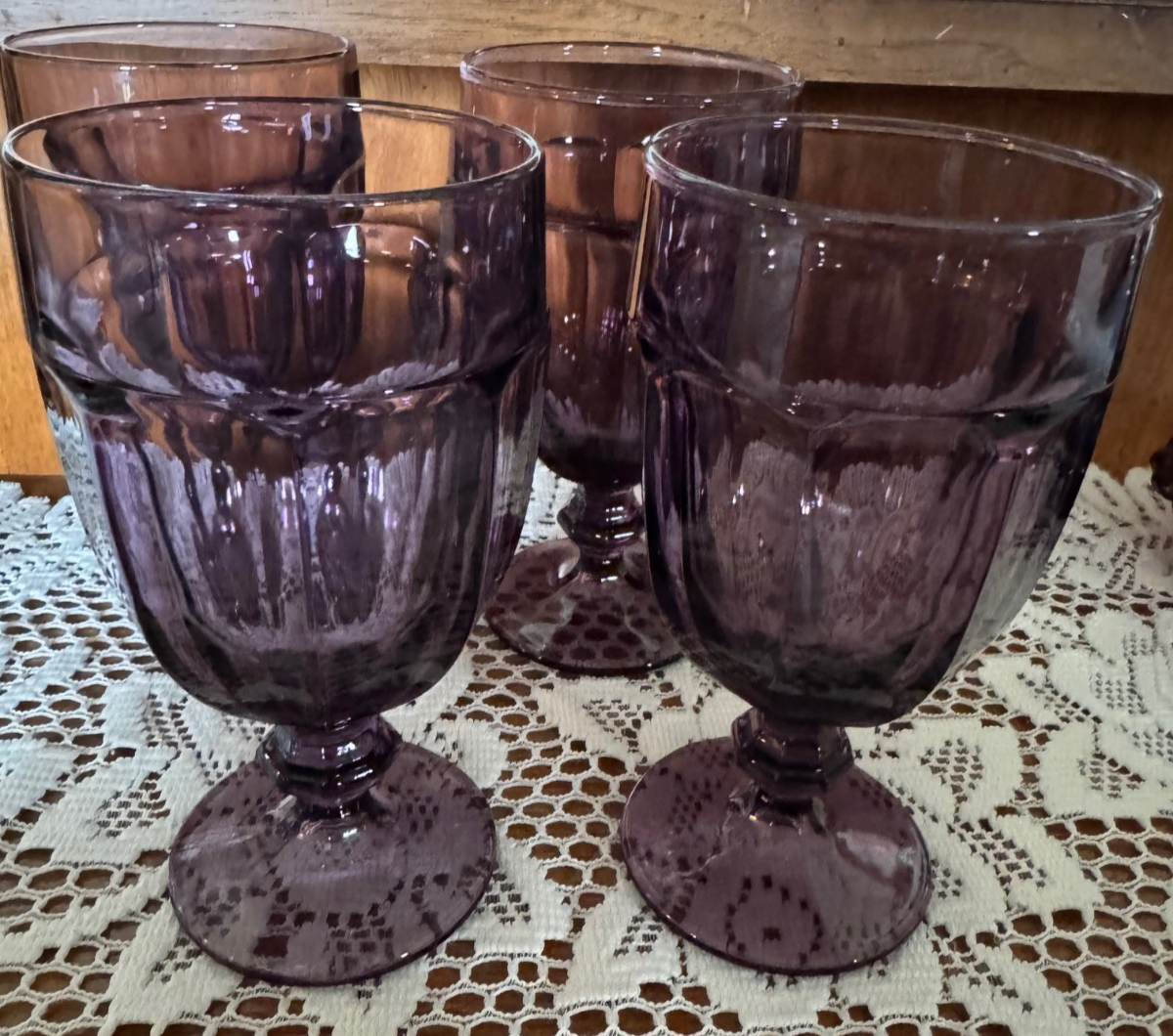 Libbey Gibraltar Duratuff Set of 4 (or 8) Purple Violet Amethyst ...
