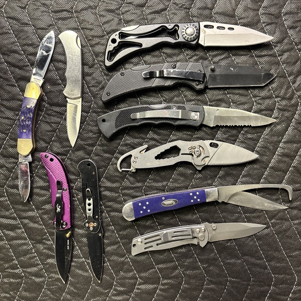 (Lot C) Lot Of 10 TSA Confiscated Assisted Manual Folding EDC Pocket ...