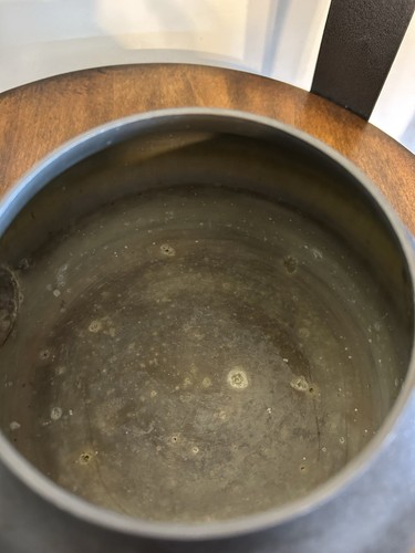 Vintage Calphalon Ireland R Metal Tea Kettle Pot Black Handle Anodized ...