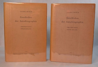 Georg Misch Geschichte der Autobiographie II Band 2 Halften Schulte ...