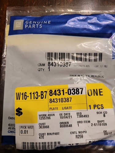 CHEVY TRAVERSE EQUINOX AWD REAR LIFTGATE EMBLEM 15239124 23463274 ...