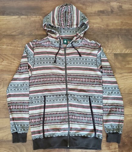 Urban Outfitters Men's Large Native Print Zip Hoodie - Brown/Tan/Orange ...