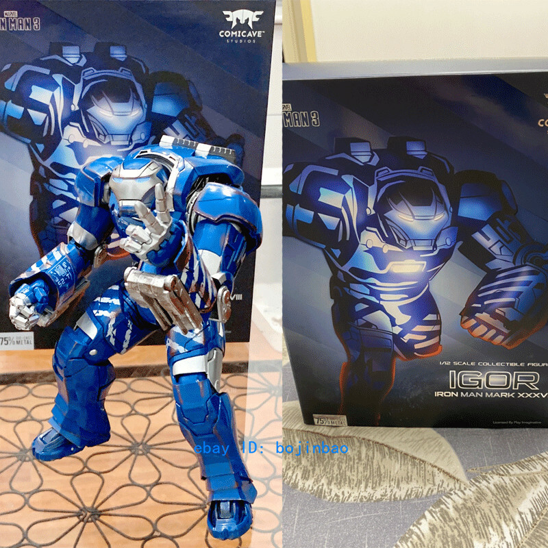 Comicave 1/12 Scale Iron Man MK38 Igor Action Figure Led Light Model ...
