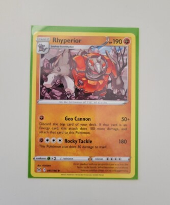 Pokémon TCG Rhyperior 091/196 Sword & Shield Lost Origin Regular Rare ...