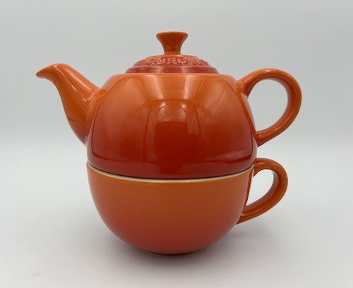 Le Creuset Orange Ombre Red Single Serve 10 oz Teapot & Cup Combo ...