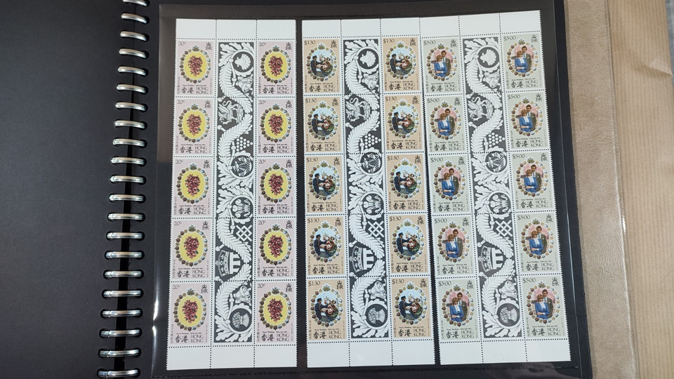 1981 Royal Wedding Stamp Album – Crown Agents Cutter Blocks of 10 ...