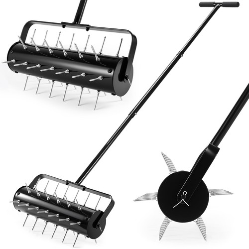 Manual Lawn Aerator Upgraded Spike Rolling Hand Lawn Aerator for ...