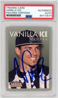 Vanilla Ice Signed 2015 Panini Americana card Rapper PSA/DNA ninja ...