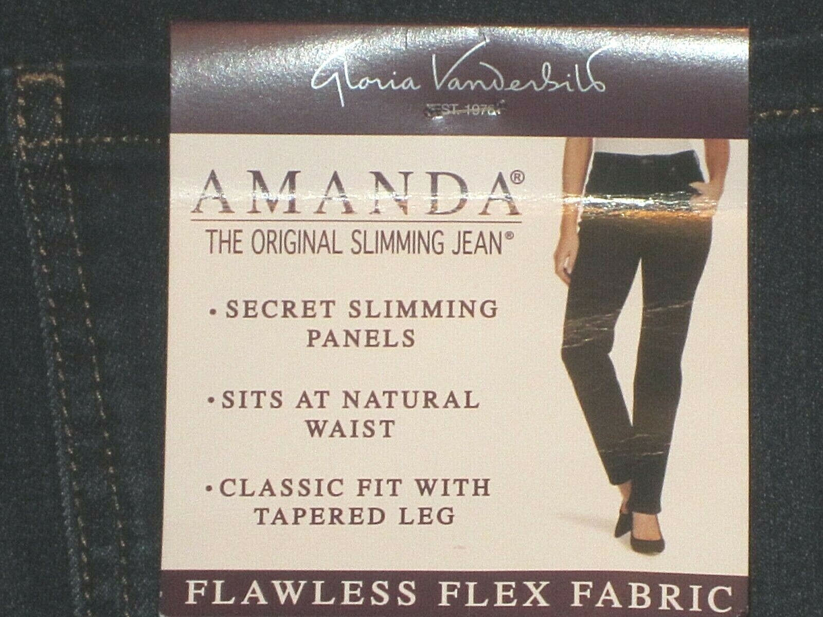 NWT Gloria Vanderbilt Swan Series New Amanda Denim Slimming Jeans ...