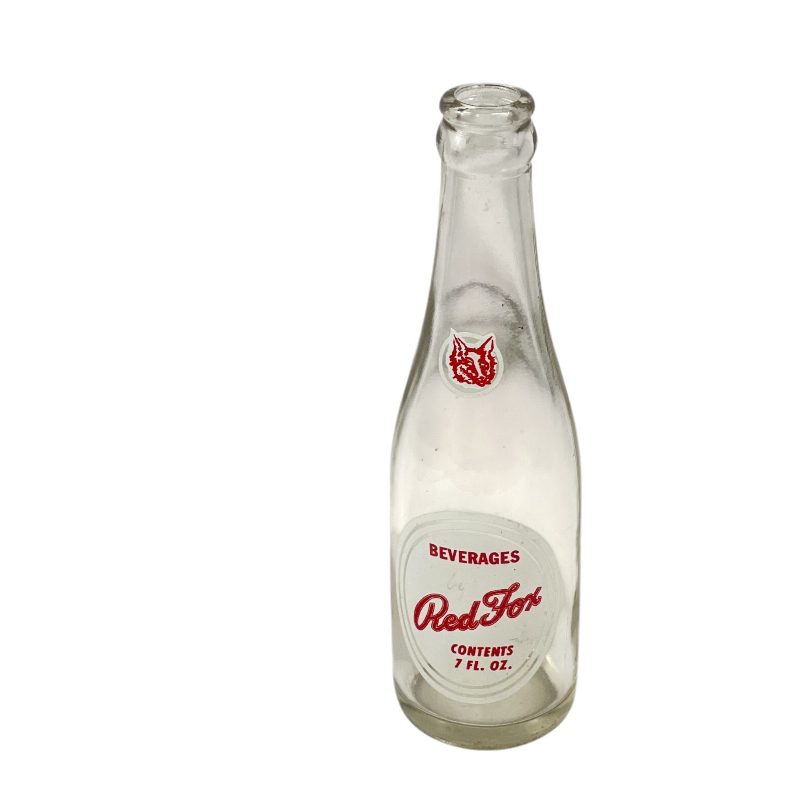 Vintage Red Fox Beverage Glass Bottle 7 Fl. Oz. Rhode Island ...