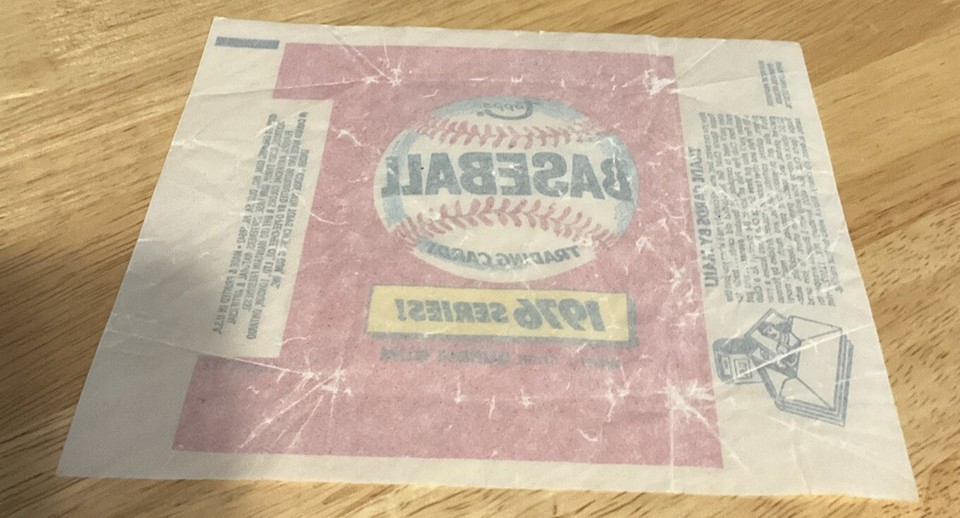 1976 Topps Baseball Card Wax Pack Wrapper - Trade By Mail | eBay