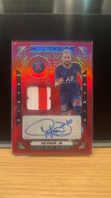 Panini Obsidian 2021-22 Neymar JR. PSG patch auto 1/1 1 of 1 soccer ...