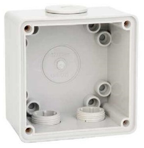 Iso SHALLOW BACK BOX 198x101x38mm 2-Gang Industrial/Commercial Use ...