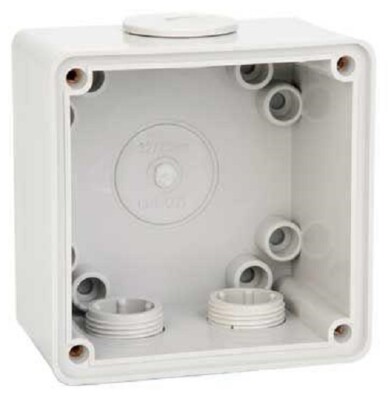 Iso SHALLOW BACK BOX 198x101x38mm 2-Gang Industrial/Commercial Use ...