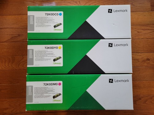 3 OEM New Lexmark Return Program Developer Unit 72K0DC0 72K0DM0 72K0DY0 ...