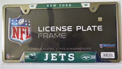 NEW YORK JETS METAL LICENSE PLATE FRAME FROM WINCRAFT | eBay