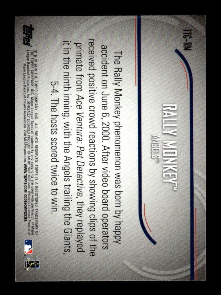 2018 Topps Opening Day Rally Monkey Team Traditions & Celebrations #TTC ...