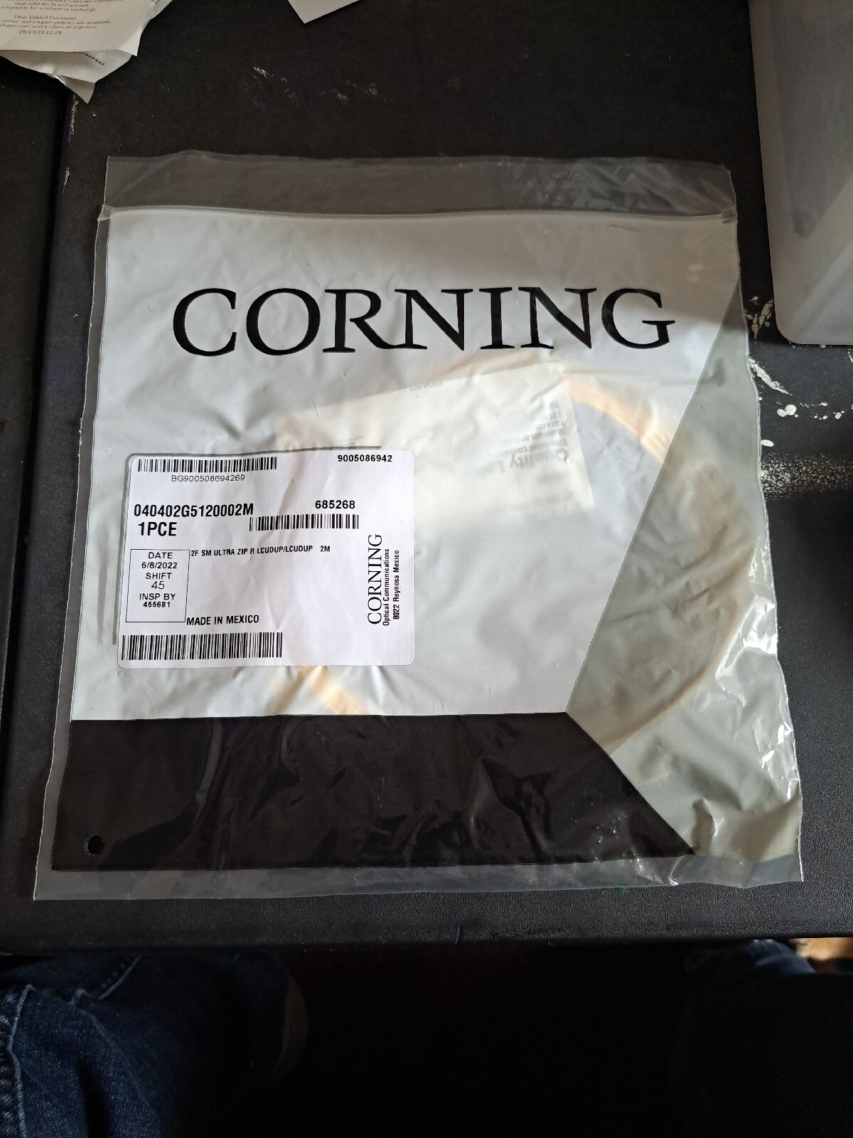 Corning Fiber Optic Cable Assembly 2F SM Ultra Zip R LCUDUP/LUCDUP 2M ...
