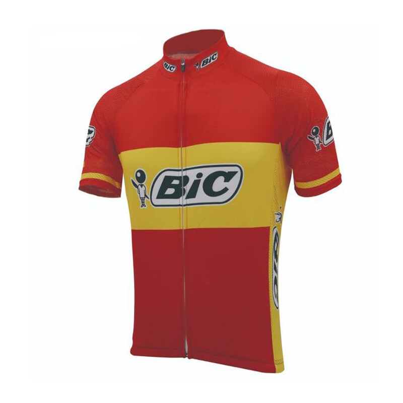 Mens Retro team BIC Cycling Jersey Bicycle Jersey Cycling Shirt Cycling ...