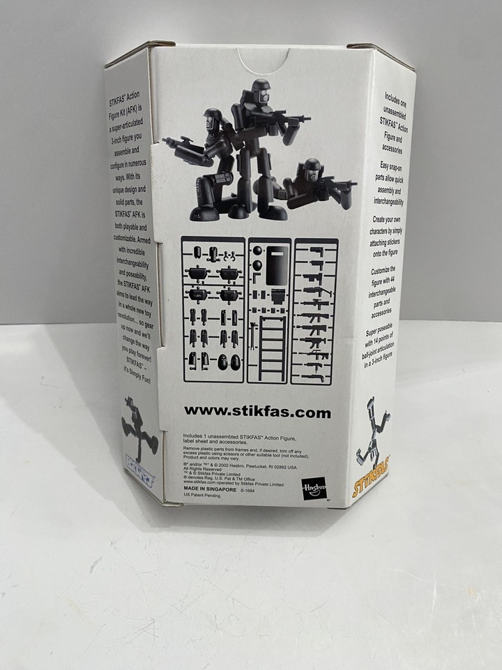 Stikfas Alpha Male Military GREEN Action Figure Kit 2002 Hasbro MISB | eBay