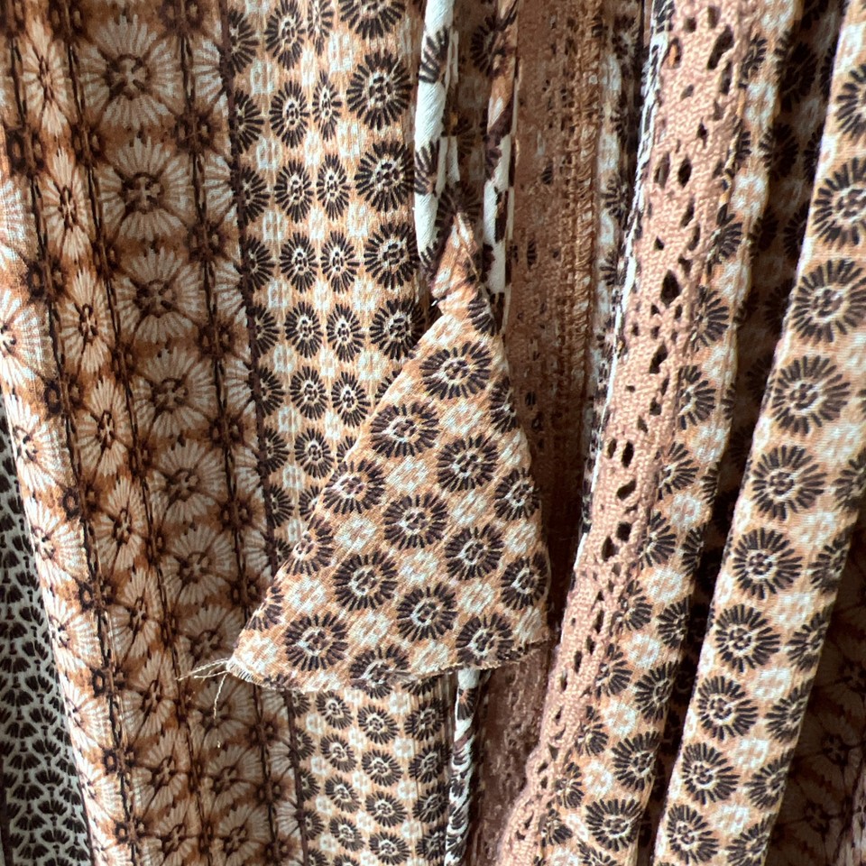 Jessica Simpson Marilyn Duster Kimono Brown Orange Dew Stripe Sheer ...