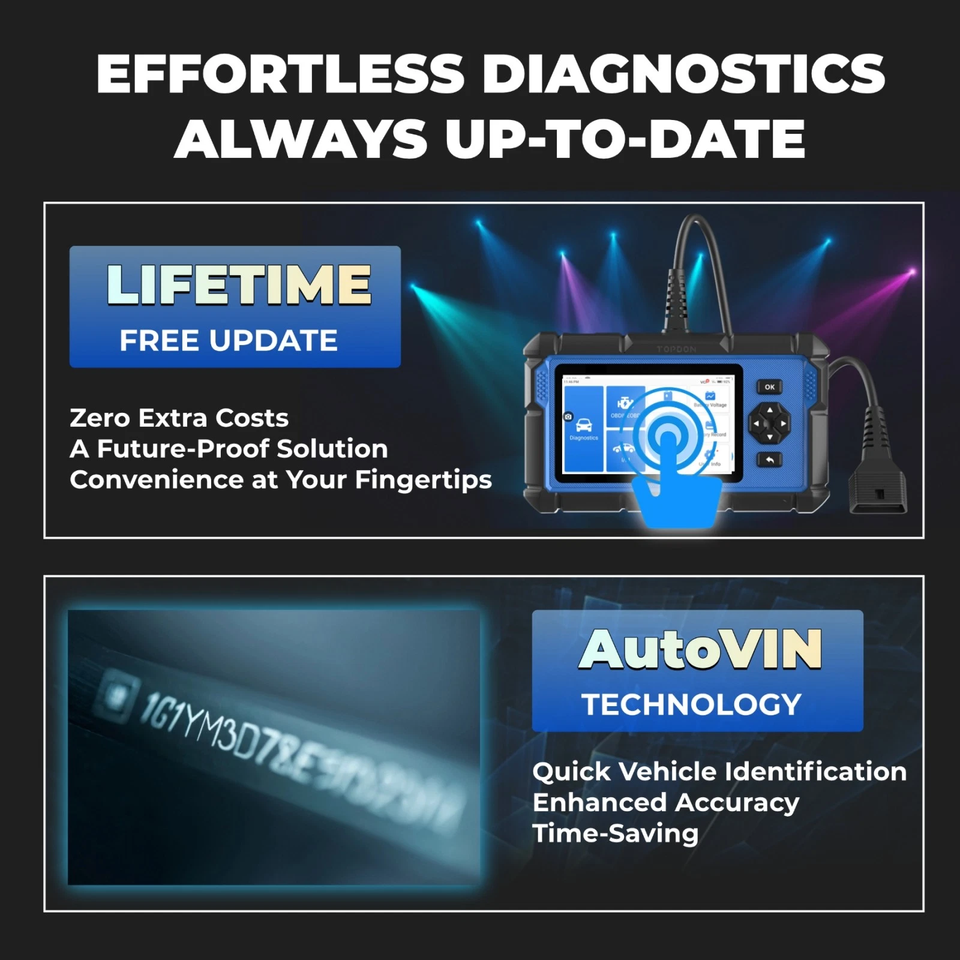 TOPDON AD600PRO FUll System & Free Updates Fixed Car Diagnostic Scanner ...