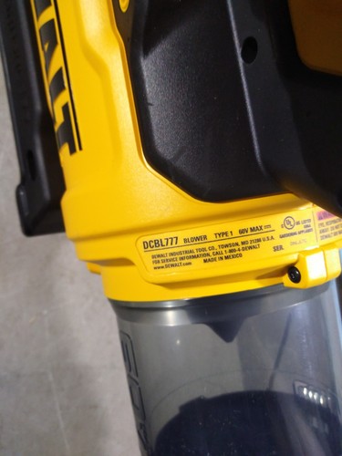 DeWALT DCBL777B 60V MAX Cordless Brushless High Power Blower Tool Only ...