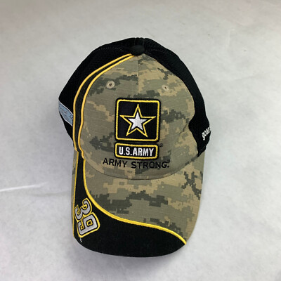 US Army Strong Chase Nascar Ryan Newman Green Black Camo Baseball Hat ...