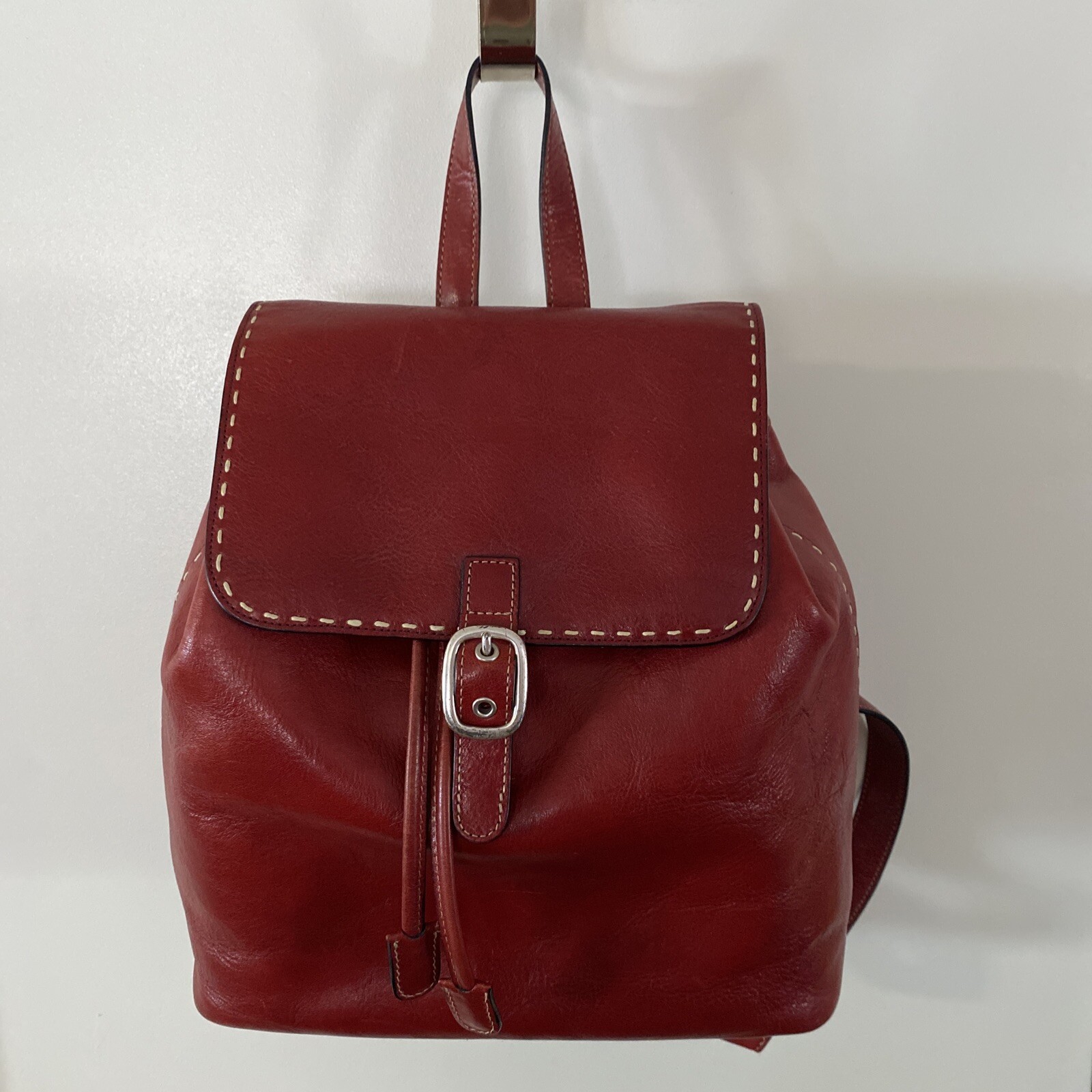 El Portal Red Backpack Leather - Gem