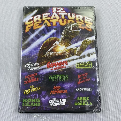 12 Creature Features DVD Set (New) Zombies Wasp Woman Kong Island ...