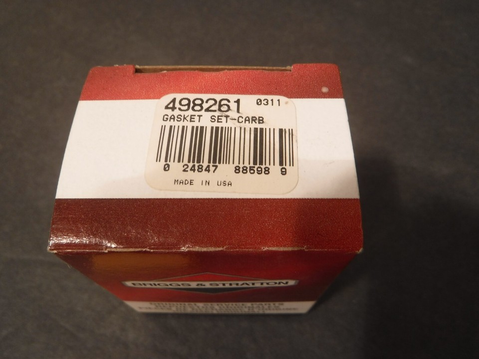 New Briggs & Stratton 498261 Carburetor Gasket Set Genuine OEM Service ...