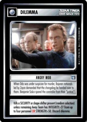 Star Trek: Angry Mob [Ungraded] Deep Space Nine STCCG Decipher 1E | eBay