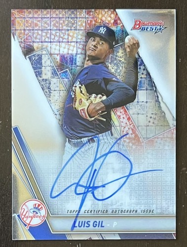 2019 Bowman's Best LUIS GIL Auto RC Autograph Rookie Yankees | eBay
