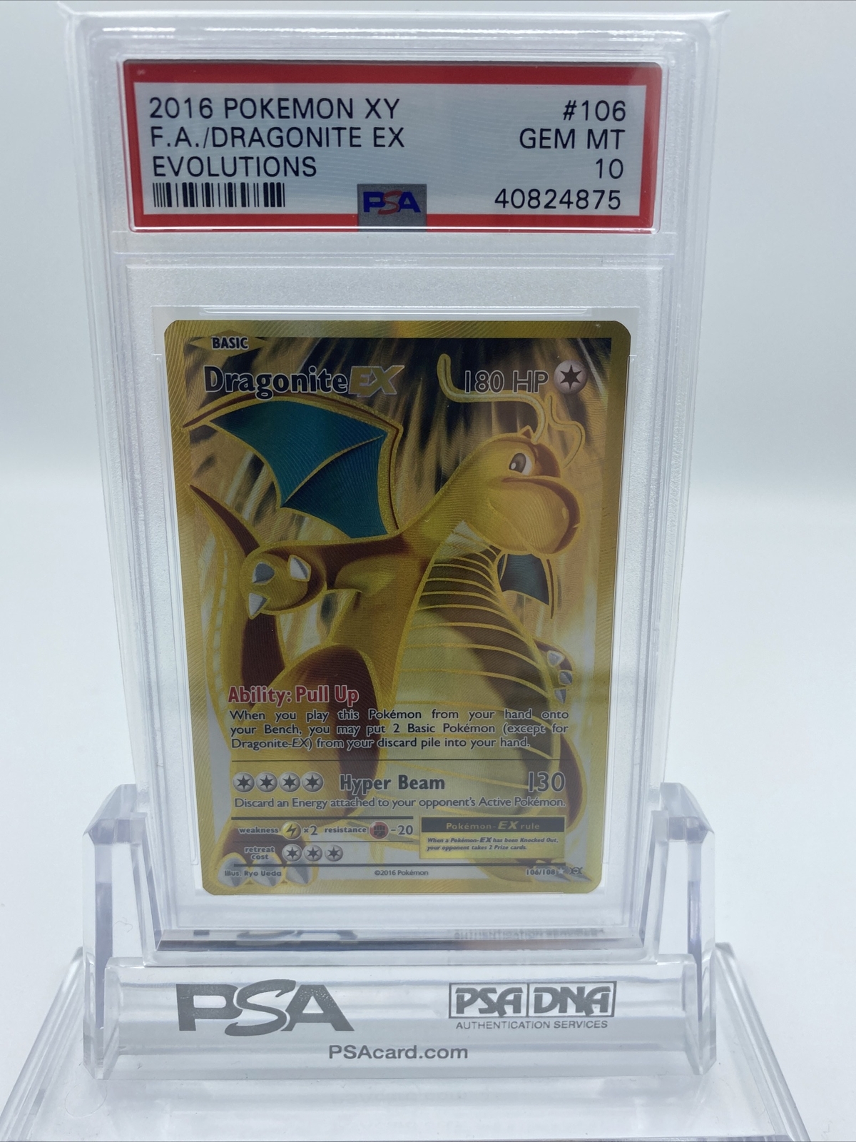 Dragonite ex 2016 XY: Evolutions #106/108 Holo (Full Art) Price Guide ...