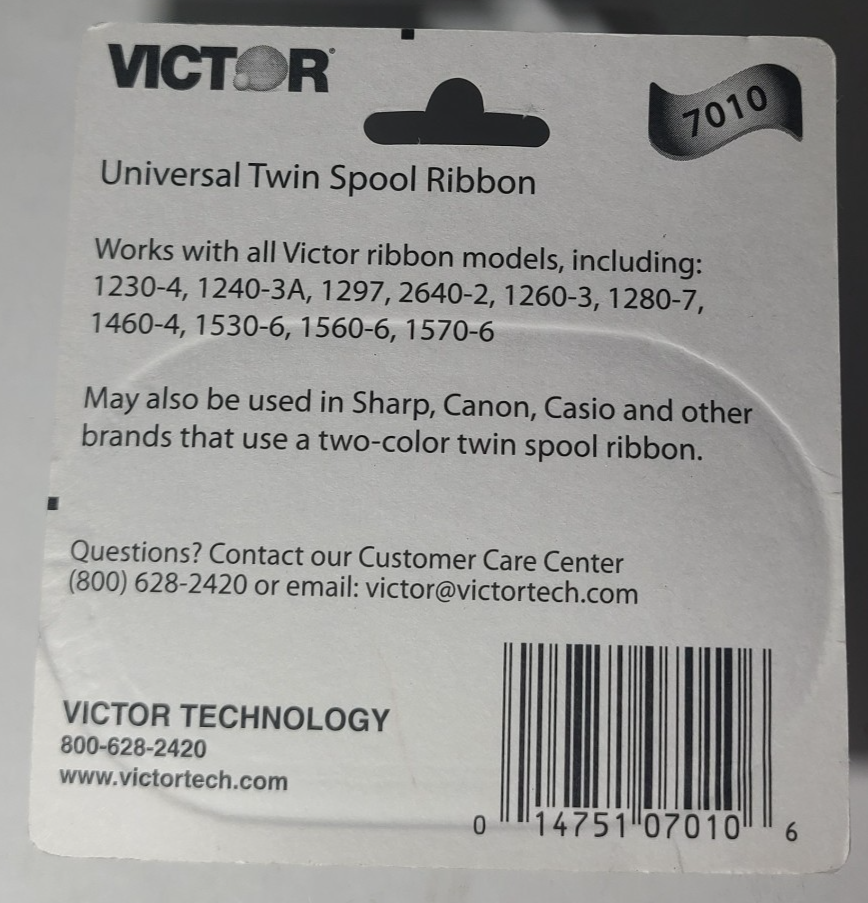 Victor 7010 Black/Red Universal Twin Spool Ribbons Victor Sharp Canon ...