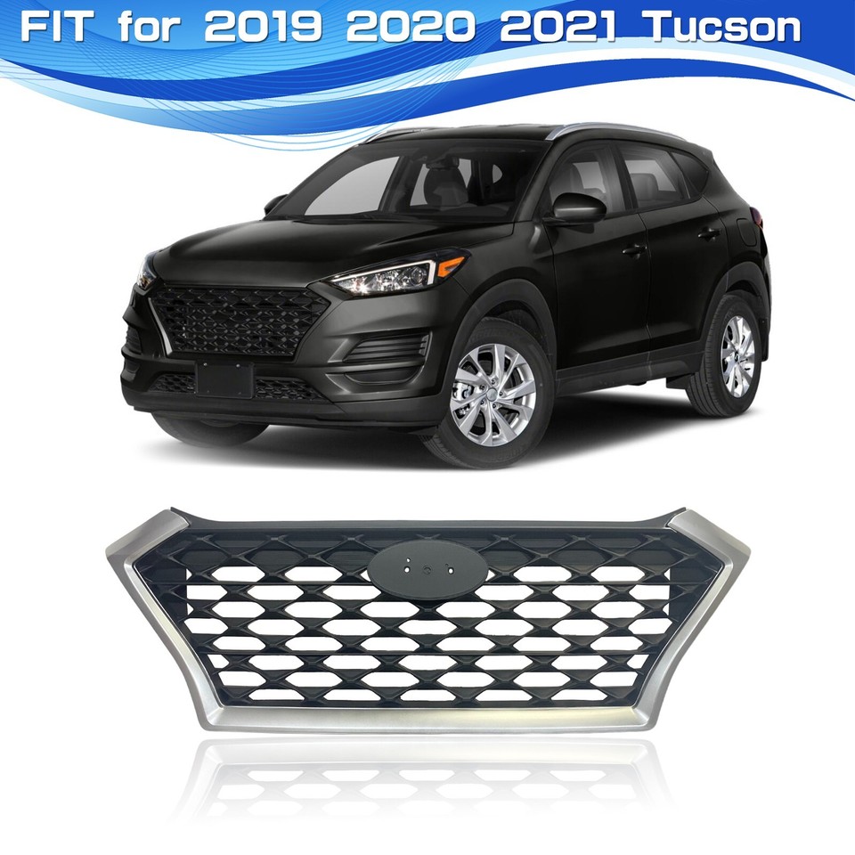 Front Bumper Upper Grille Fit 2019 2020 2021 Hyundai Tucson Grill ...