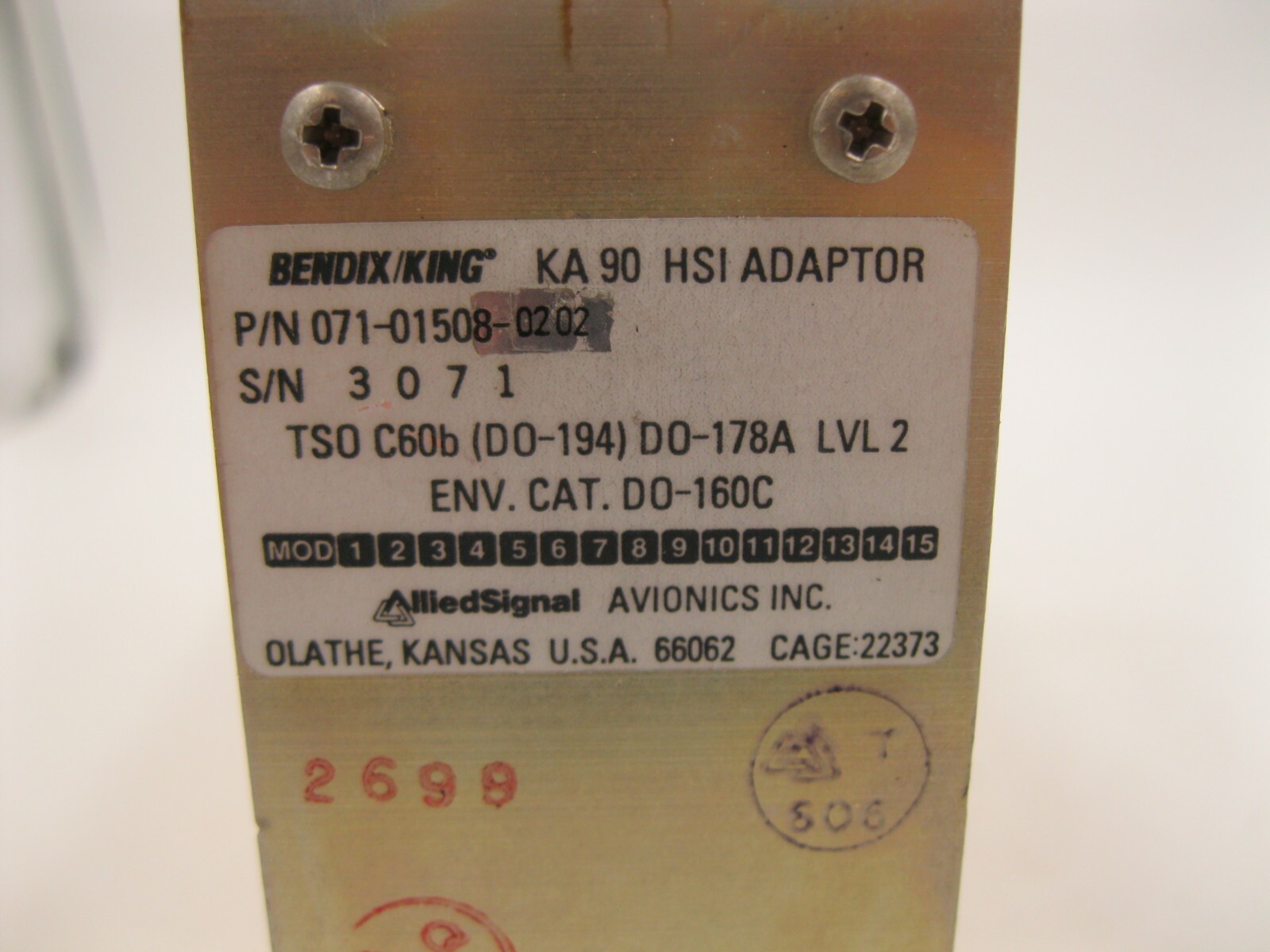 Bendix King KA-90 HSI Adaptor 071-01508-0202 | eBay