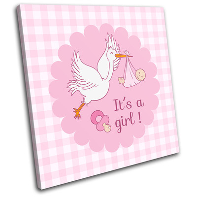 Baby Girl Stalk For Kids Room SINGLE TOILE murale ART Photo Print | eBay