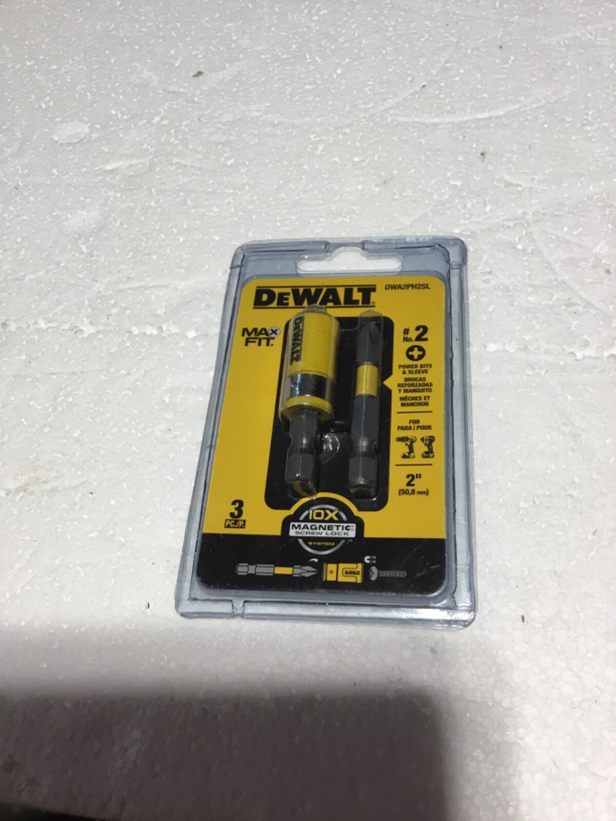 DEWALT DWA2PH2SL POWER BIT&SLEEVE MAGNETIC BRAND NEW IN SEALED PACKAGE ...