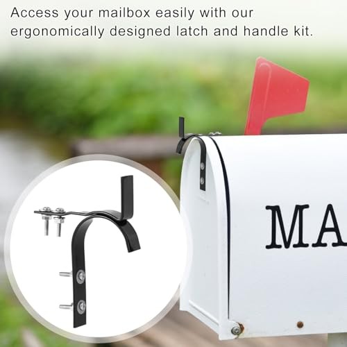 Mailbox Latch and Handle Kit, Metal Secure Replacement Set for Mailbox ...