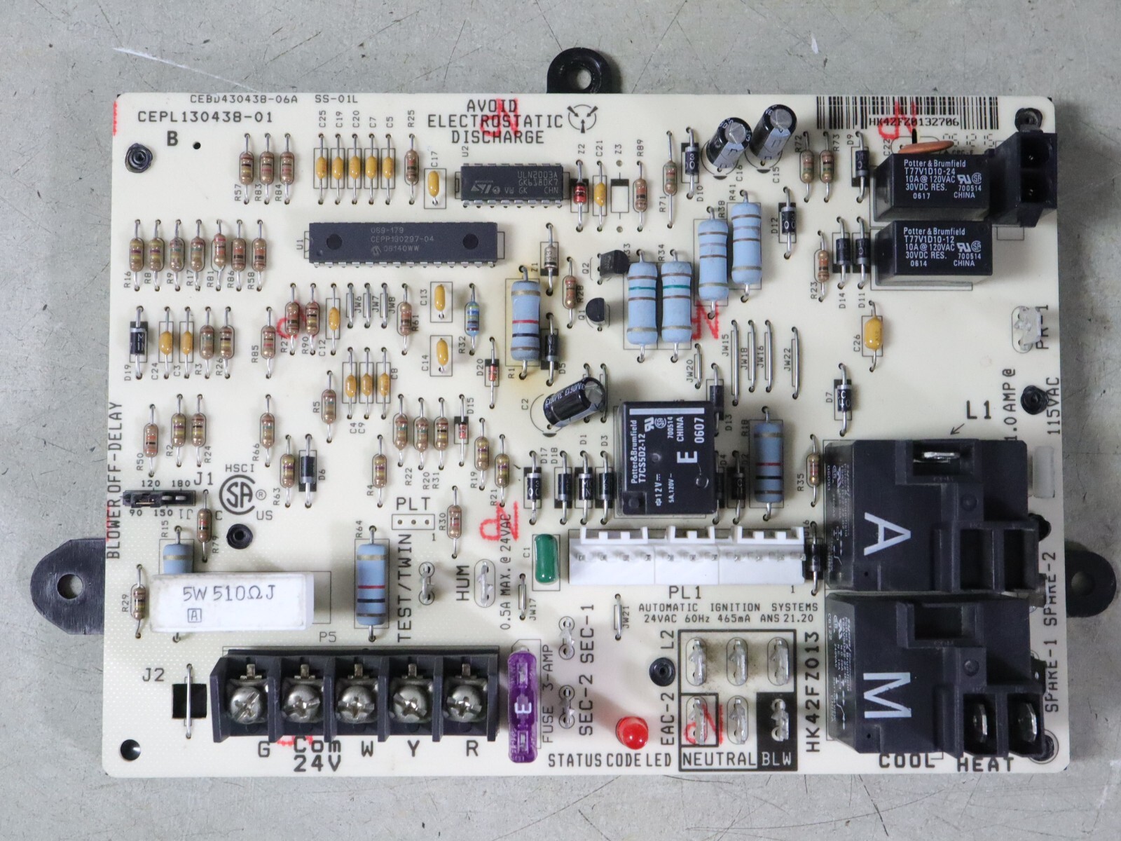 Carrier Bryant CEPL130438-01 Furnace Control Circuit Board HK42FZ013 | eBay