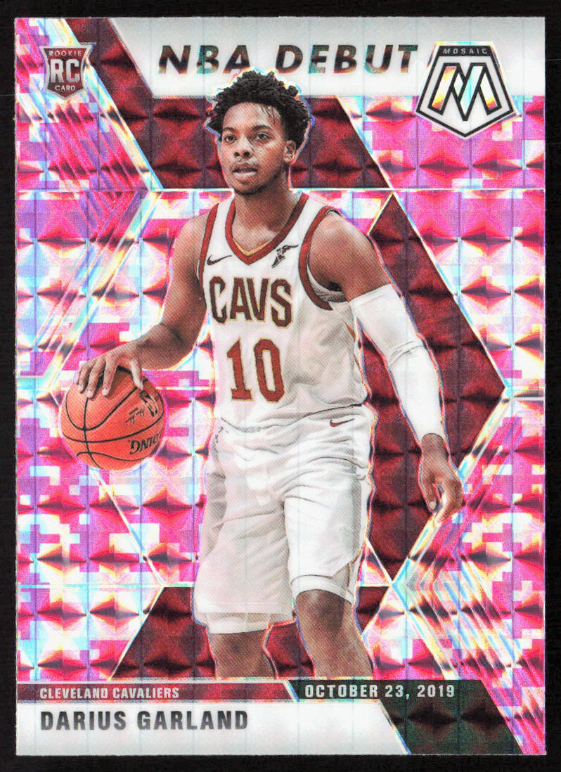 2019-20 Panini Mosaic Darius Garland Pink Camo Prizm NBA Debut Rookie ...
