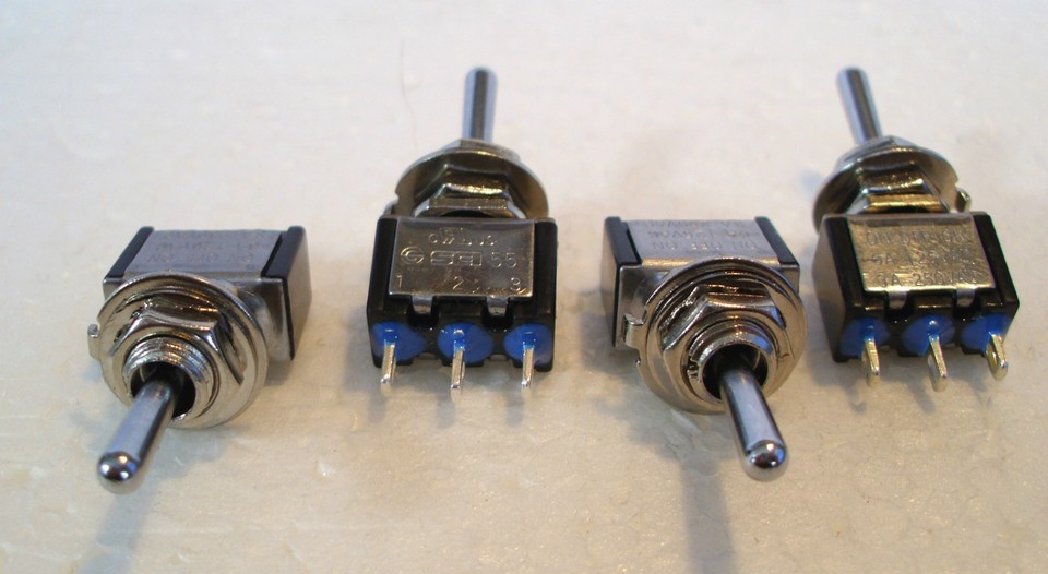 2K280 4 x Mini Toggle SPDT (on) Off (ON) Biased Peco Point Motor Switch ...