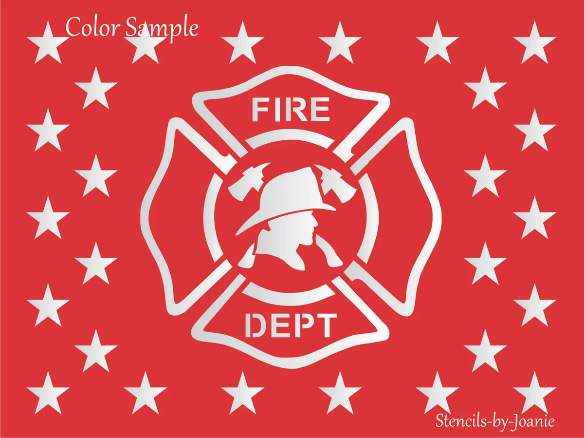 Firefighter Stencil