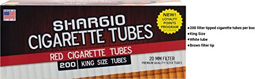 Shargio Red King Size Cigarette Tubes 200 Count Per Box [10-Boxes] | eBay